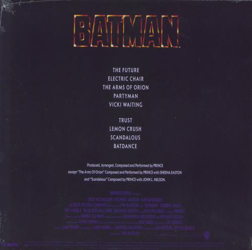 Prince Batman [Motion Picture Soundtrack] - Sealed UK vinyl LP album ...